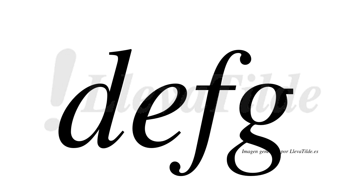 ¿Lleva tilde defg? | LlevaTilde.es
