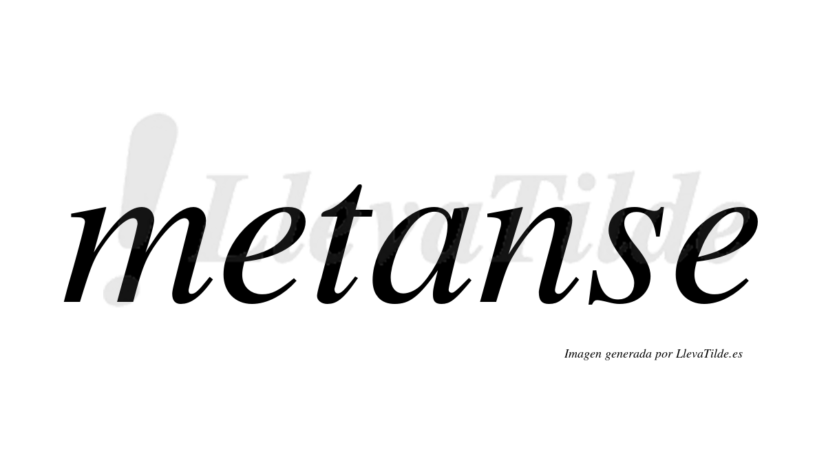 ¿Lleva tilde metanse? | LlevaTilde.es