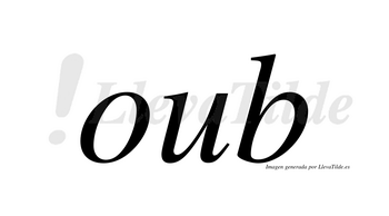 ¿Lleva tilde oub? | LlevaTilde.es