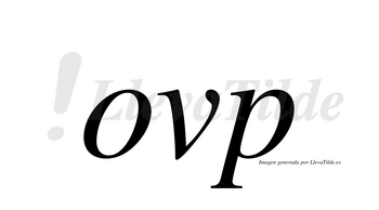 ¿Lleva tilde ovp? | LlevaTilde.es