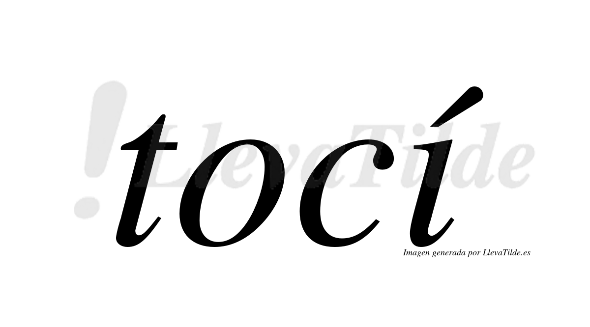 ¿Lleva tilde tocí? | LlevaTilde.es