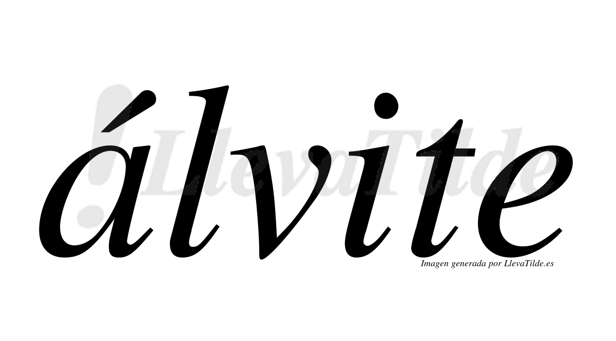 ¿Lleva tilde álvite? | LlevaTilde.es