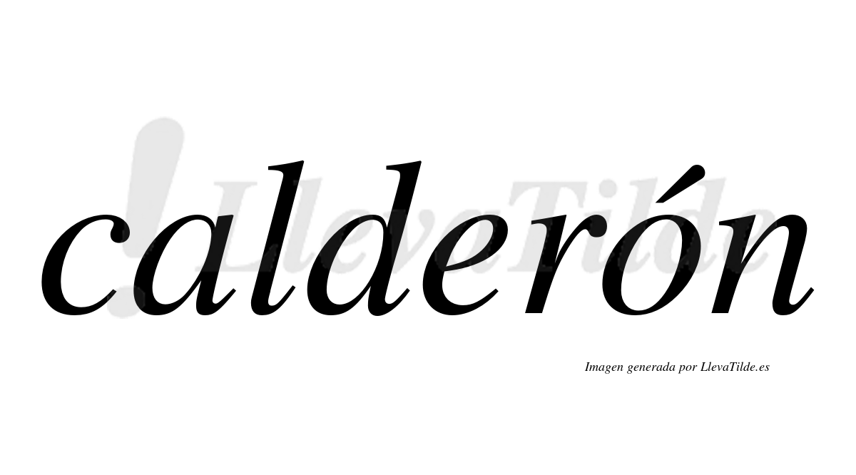 ¿Lleva tilde calderón? | LlevaTilde.es