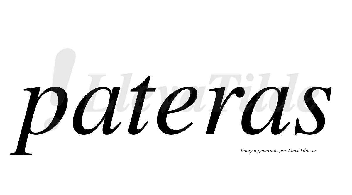 ¿Lleva tilde pateras? | LlevaTilde.es
