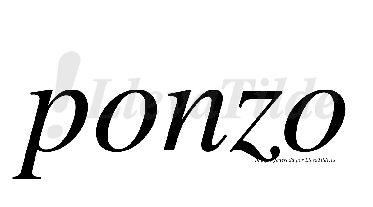 ¿Lleva tilde ponzo? | LlevaTilde.es