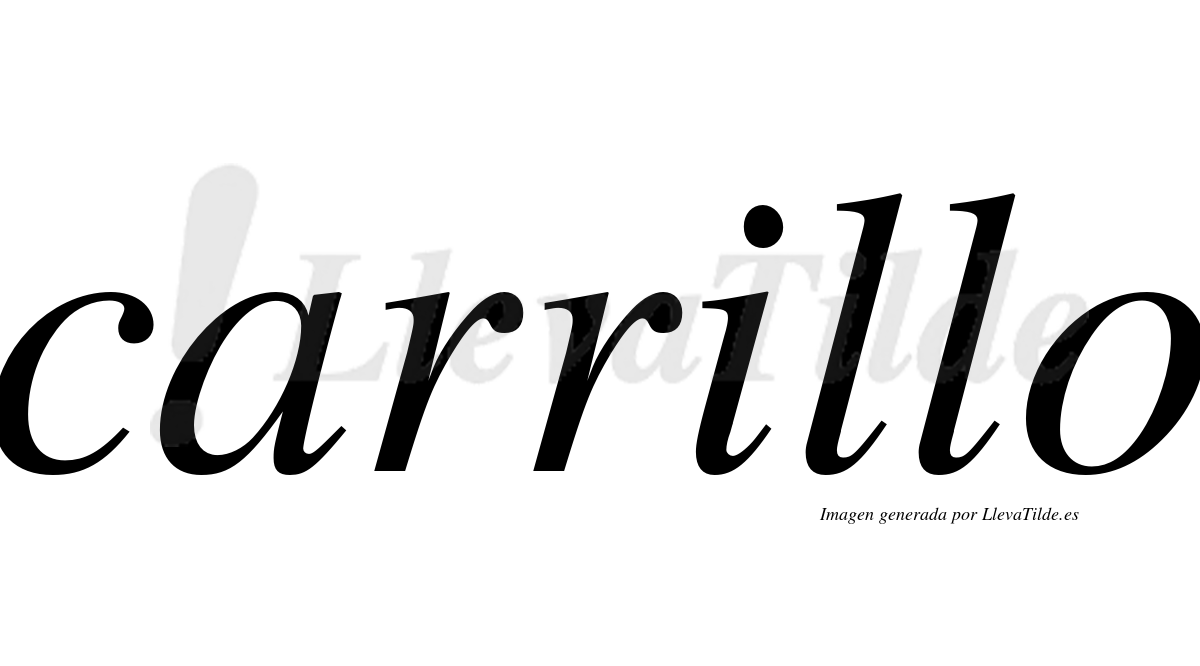 ¿Lleva tilde carrillo? | LlevaTilde.es