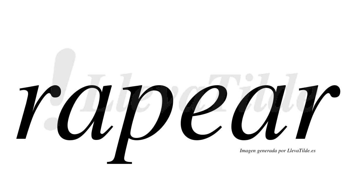 ¿Lleva tilde rapear? | LlevaTilde.es