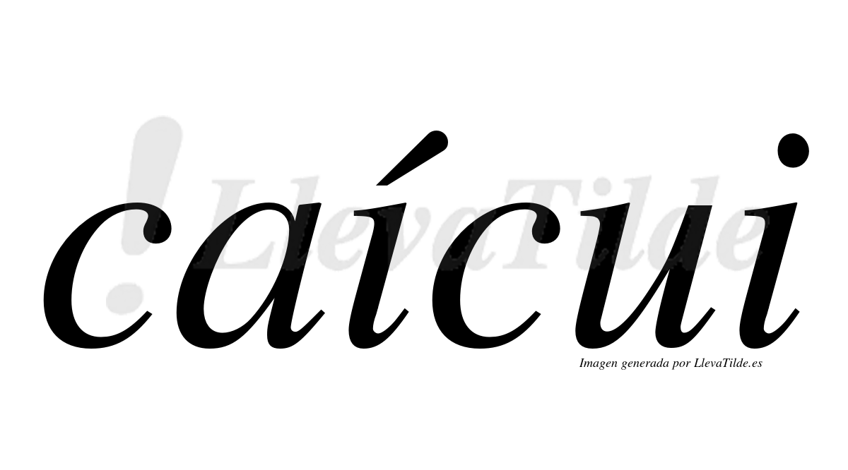 ¿Lleva tilde caícui? | LlevaTilde.es