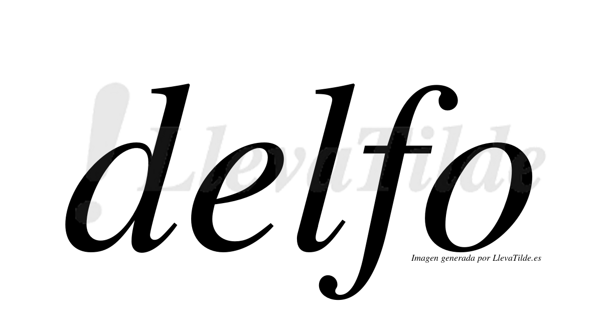 ¿Lleva tilde delfo? | LlevaTilde.es