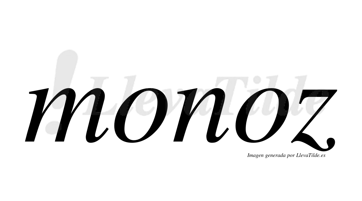 ¿Lleva tilde monoz? | LlevaTilde.es