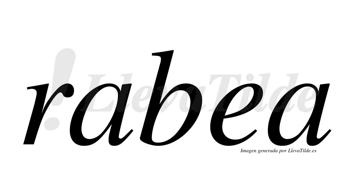 ¿Lleva tilde rabea? | LlevaTilde.es