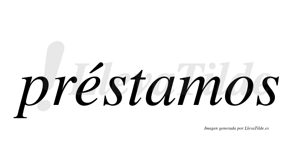 ¿Lleva tilde préstamos? | LlevaTilde.es