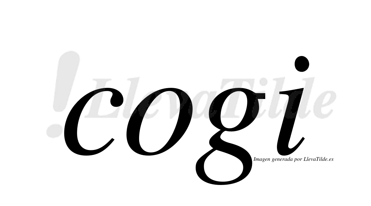 ¿Lleva tilde cogi? | LlevaTilde.es
