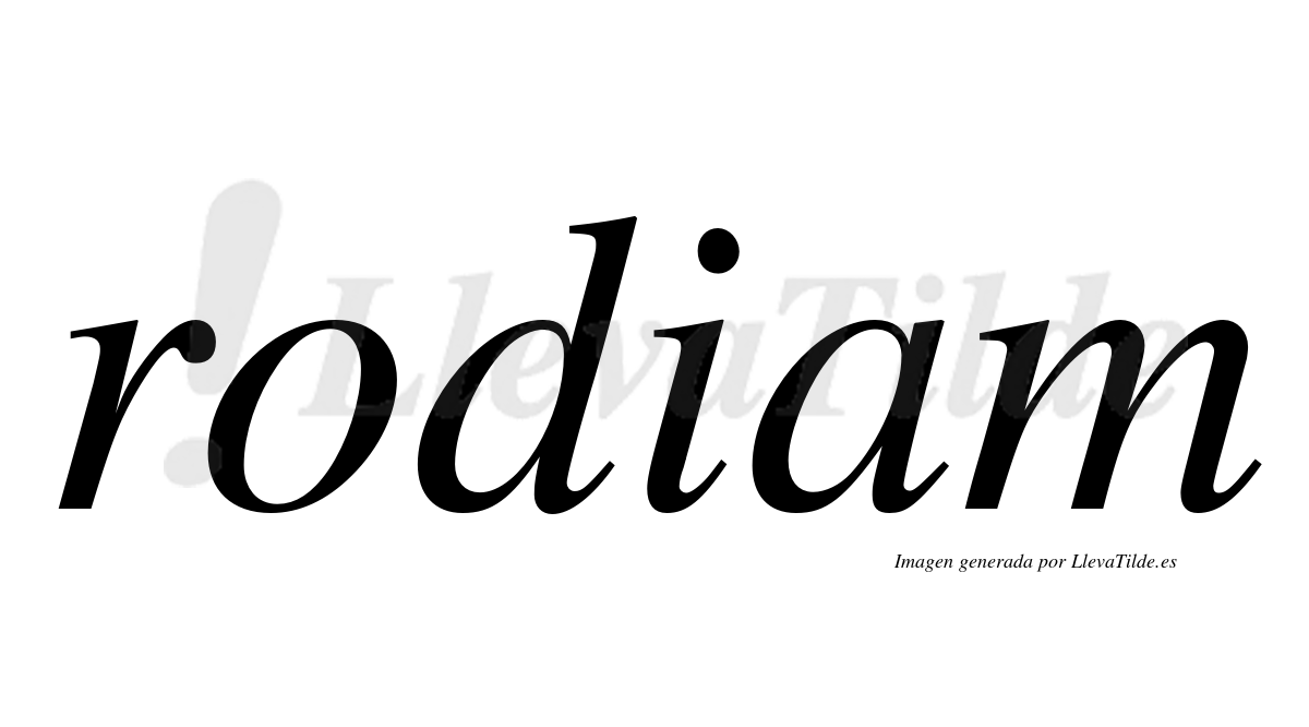 ¿Lleva tilde rodiam? | LlevaTilde.es