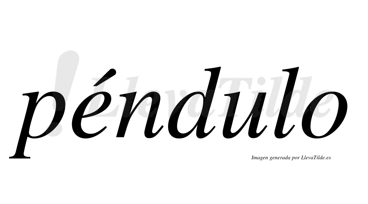 ¿Lleva tilde péndulo? | LlevaTilde.es