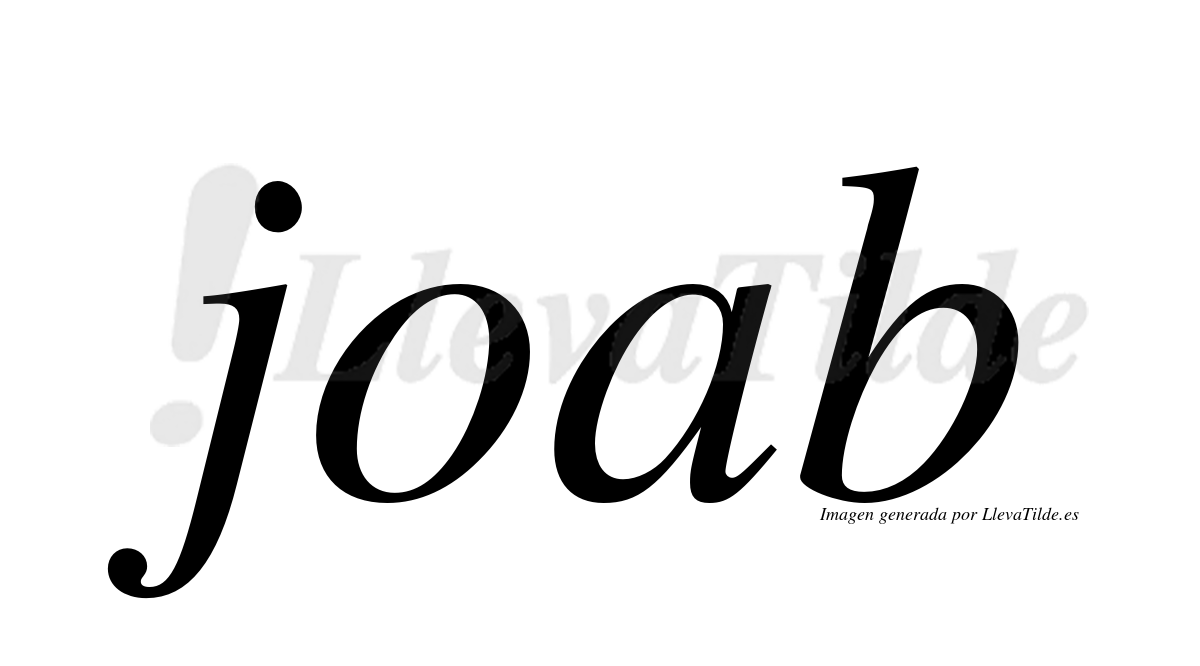 ¿Lleva tilde joab? | LlevaTilde.es