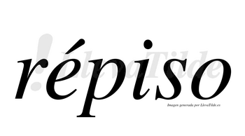 ¿Lleva tilde répiso? | LlevaTilde.es