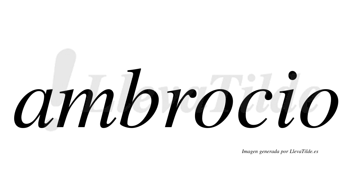 ¿Lleva tilde ambrocio? | LlevaTilde.es
