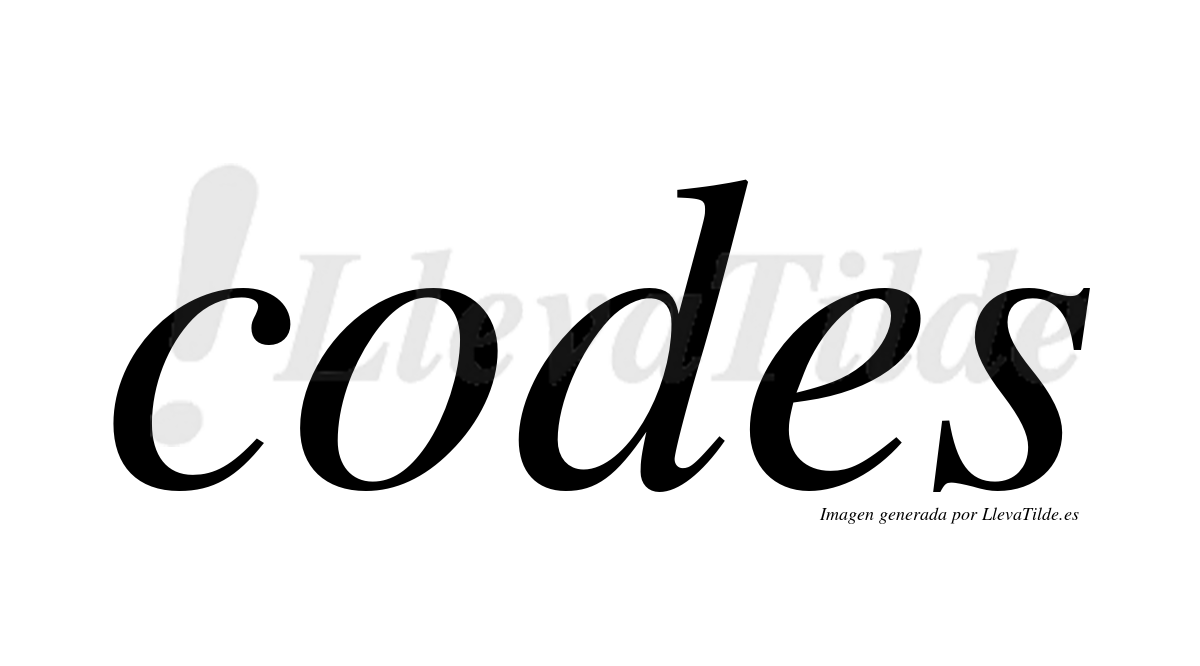 ¿Lleva tilde codes? | LlevaTilde.es