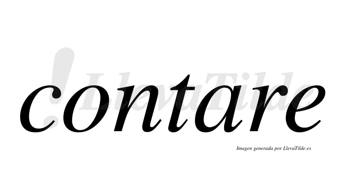 ¿Lleva tilde contare? | LlevaTilde.es