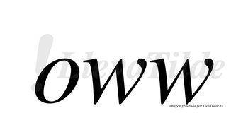 ¿Lleva tilde oww? | LlevaTilde.es