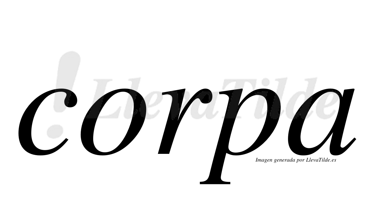 ¿Lleva tilde corpa? | LlevaTilde.es