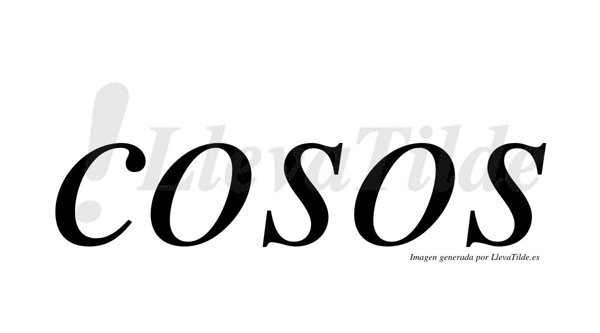 ¿Lleva tilde cosos? | LlevaTilde.es