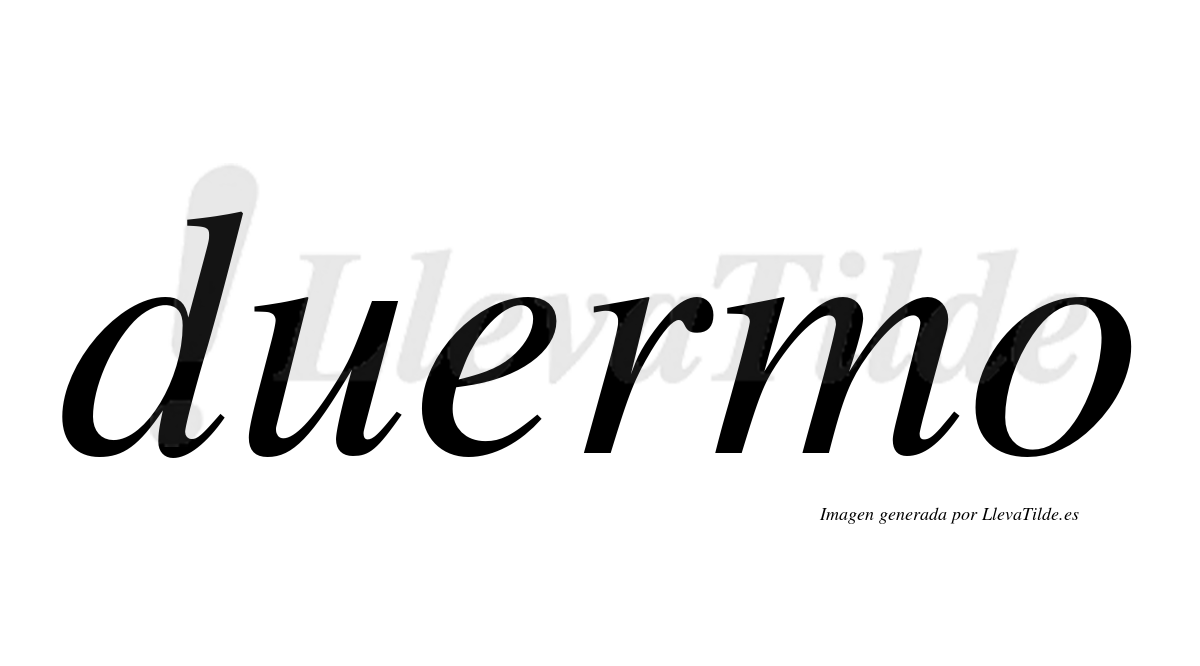 ¿Lleva tilde duermo? | LlevaTilde.es