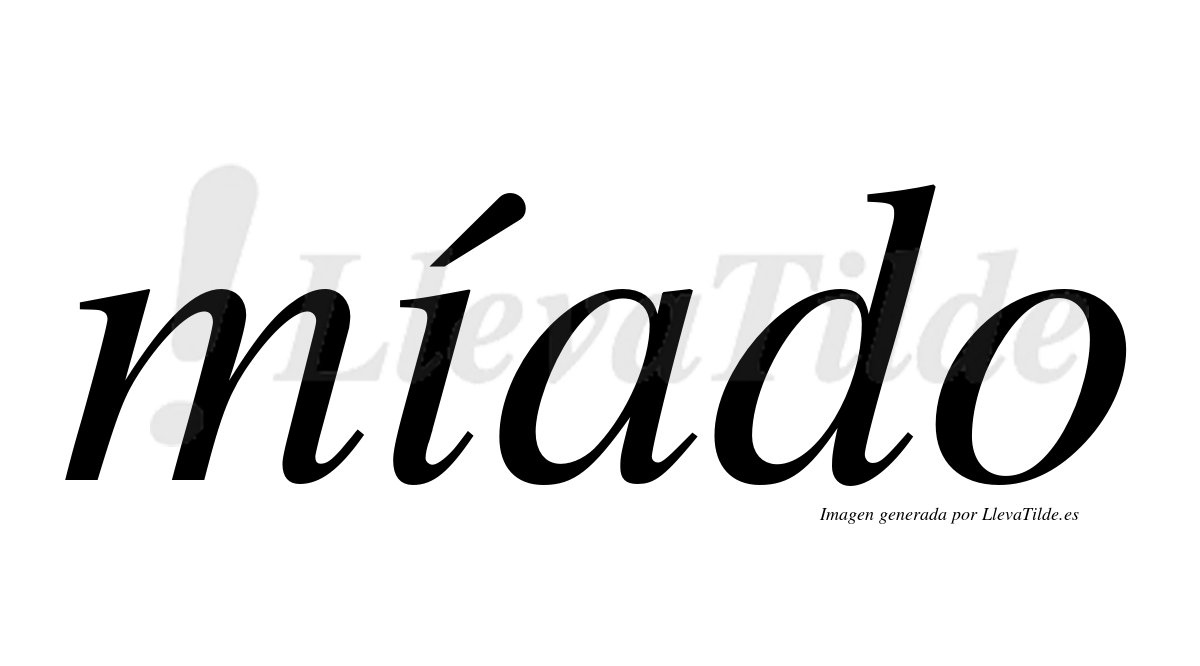 ¿Lleva tilde míado? | LlevaTilde.es