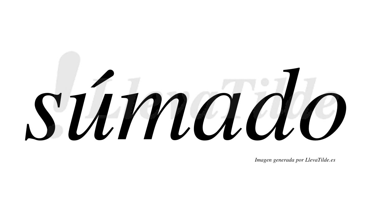 ¿Lleva tilde súmado? | LlevaTilde.es